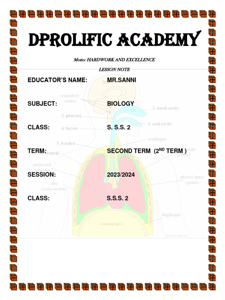 Biology SS2 2ND Term Note For Senior Secondary School | PDF | Meiosis | Ventricle (Heart)