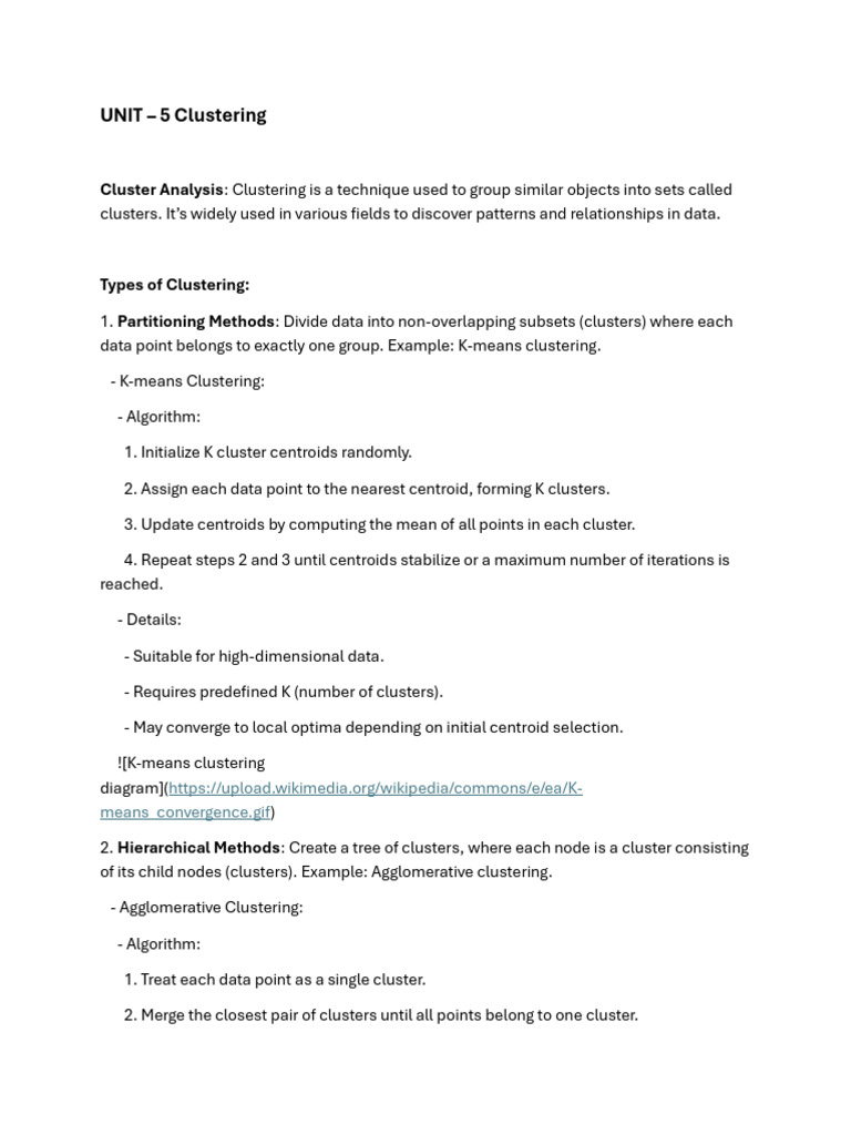 HTCB Unit 5 | PDF | Cluster Analysis | Applied Mathematics