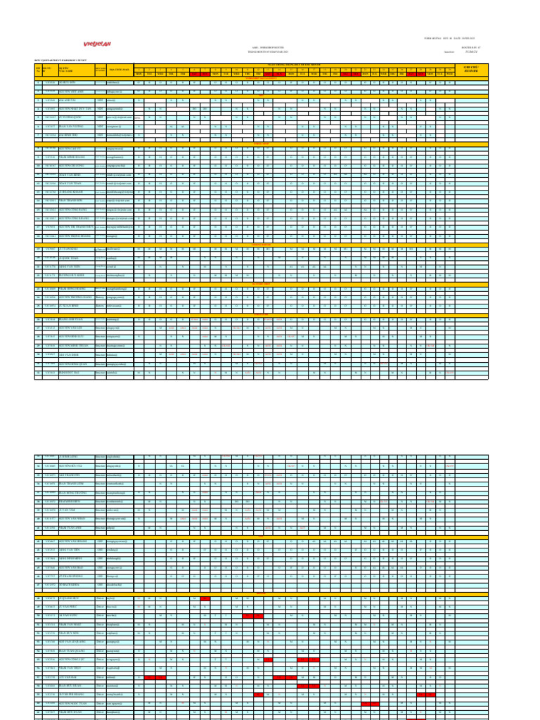 Workshop Roster - (2023 - 05 - Rev07) | PDF