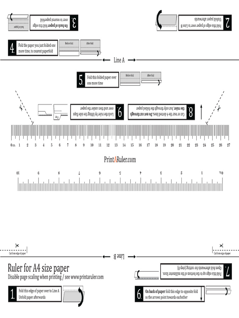 Printaruler Ruler Fold a4 | PDF