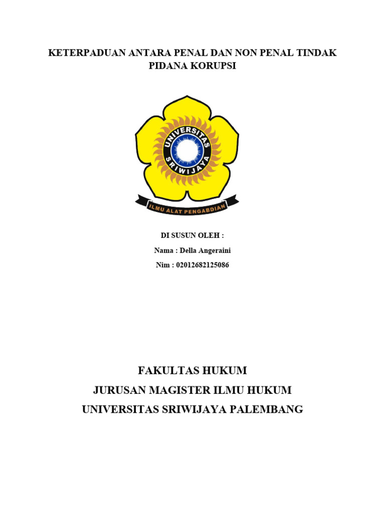 Integrasi Penal dan Non-Penal Korupsi | PDF