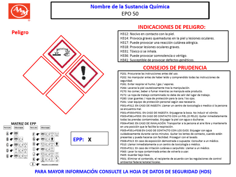 Instrucciones de Seguridad EPO 50 | PDF | Seguridad y salud ocupacional