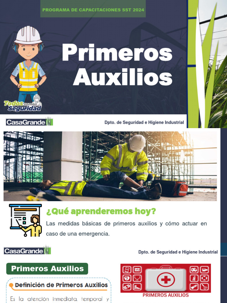 Primeros Auxilios | PDF | Seguridad y salud ocupacional | Primeros auxilios