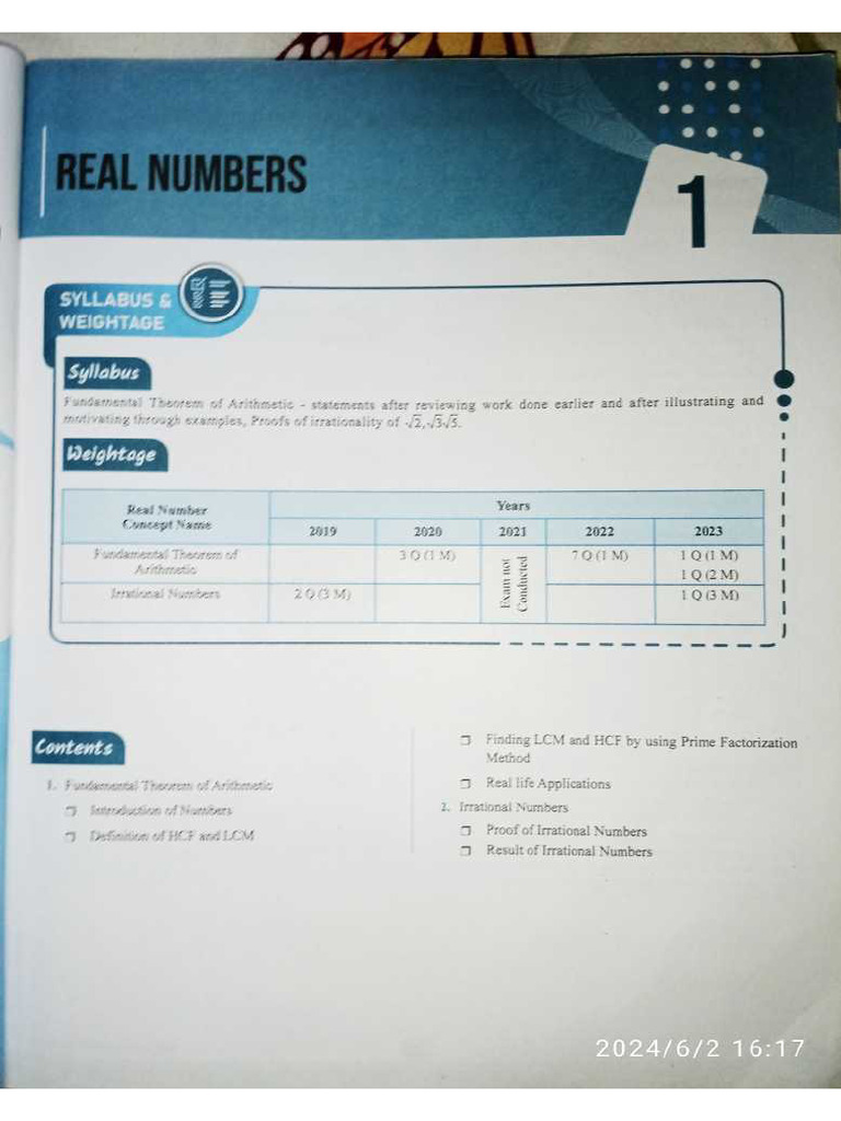 Backup - Real Number Chapter 1 | PDF