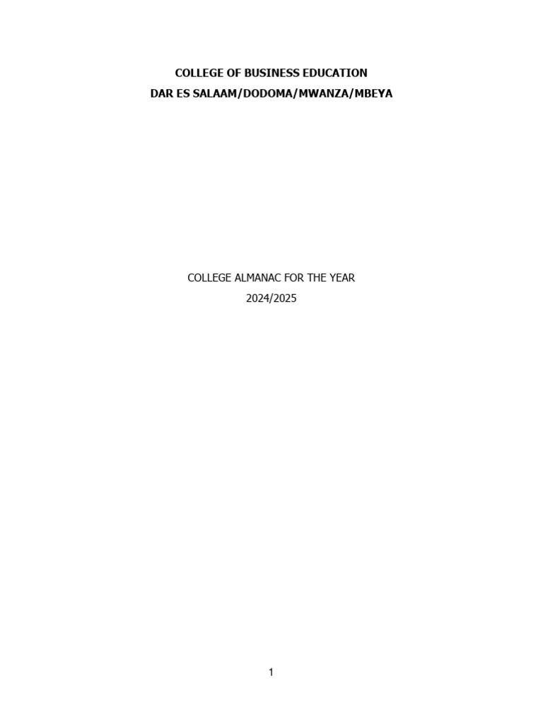 College Almanac 2024/2025 Overview | PDF | Academic Term | Postgraduate ...