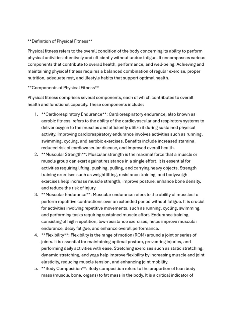 Document | PDF | Physical Fitness | Balance (Ability)