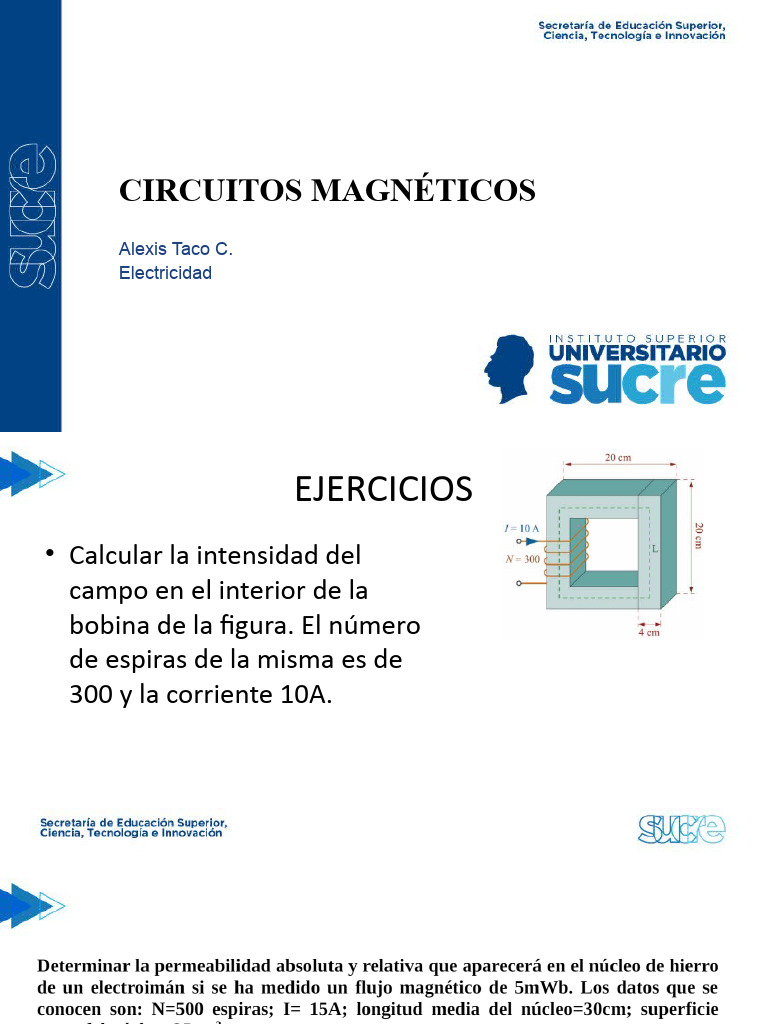 Cálculo de Campos y Reluctancia en Circuitos Magnéticos | PDF