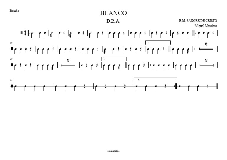 BLANCO - D.R.A.x - Bombo | PDF