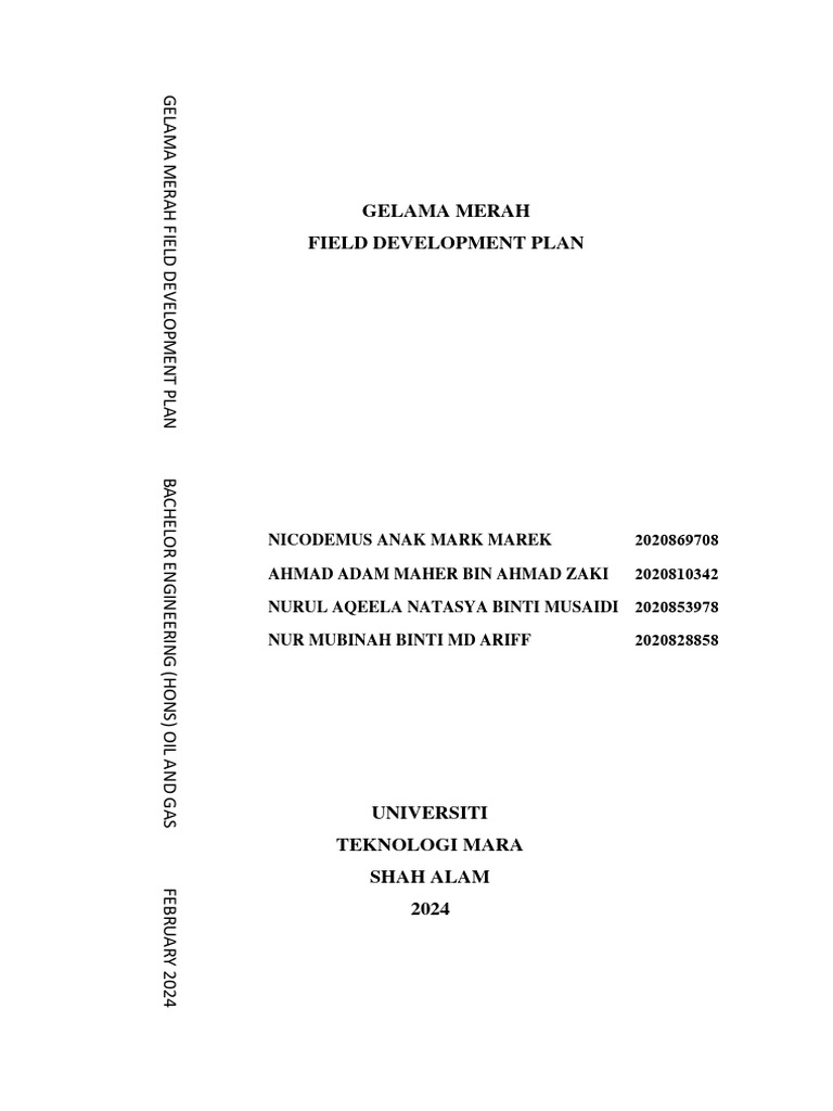 7 Cge603 - FDP 2 - Group 3 - Nama Energy SDN BHD - Eh2438 | PDF ...