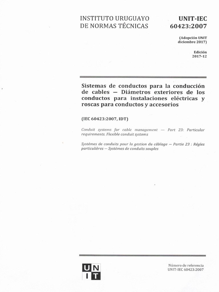 Unit - Iec 60423-2007 | PDF