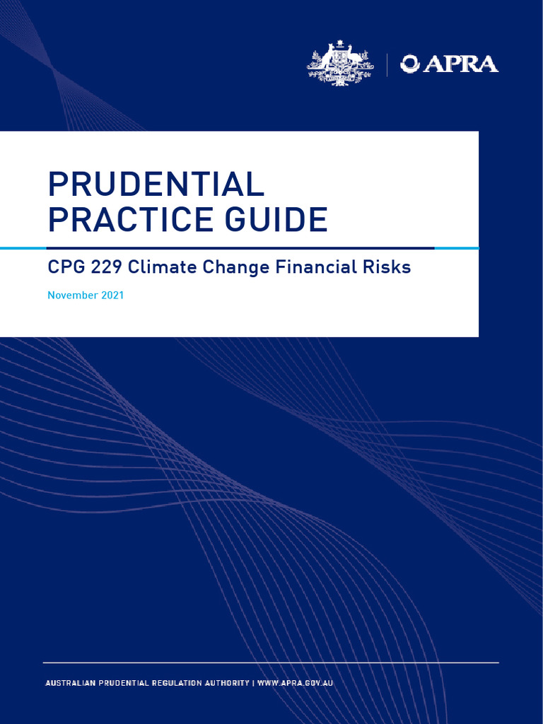 Final Prudential Practice Guide CPG 229 Climate Change Financial Risks | PDF | Risk | Risk ...