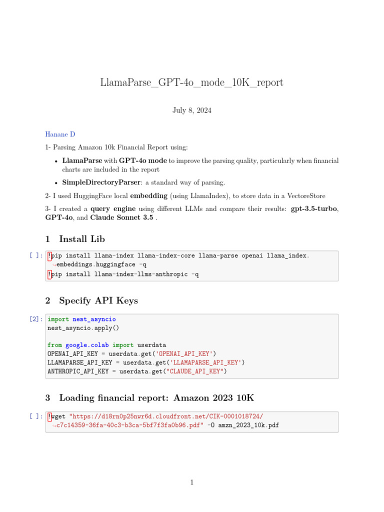 Amazon 10k Financial Report Using LlamaParse GPT 4o Mode 1720510403 | PDF | Tax Deduction ...