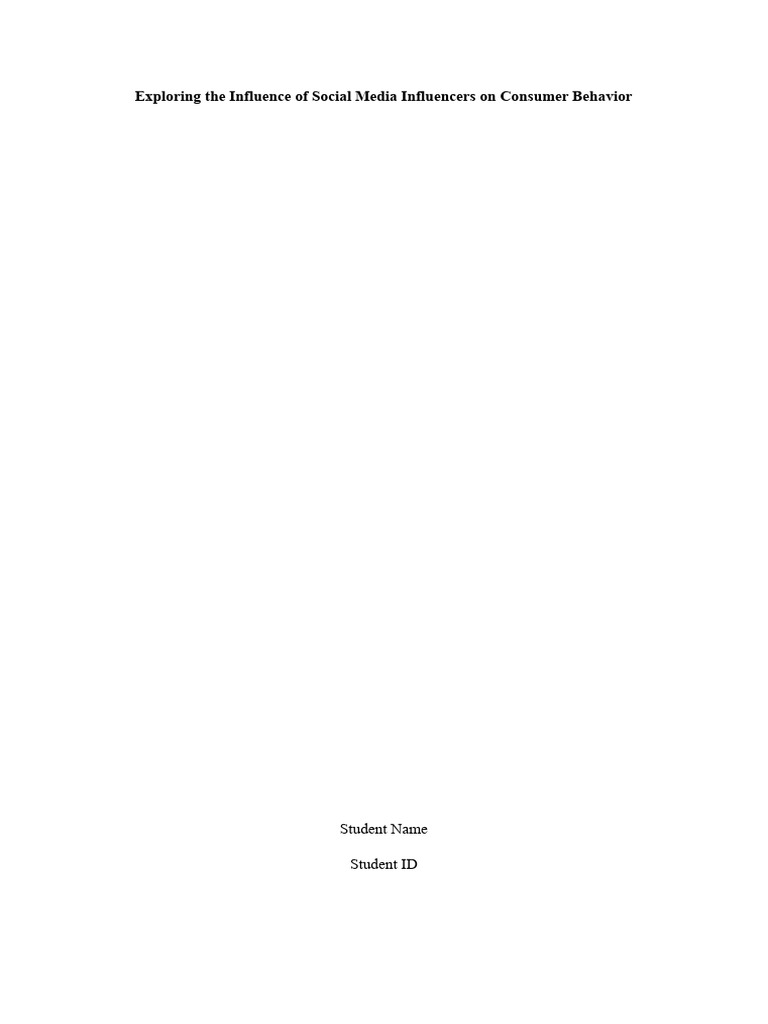 Exploring The Influence of Social Media Influencers On Consumer ...