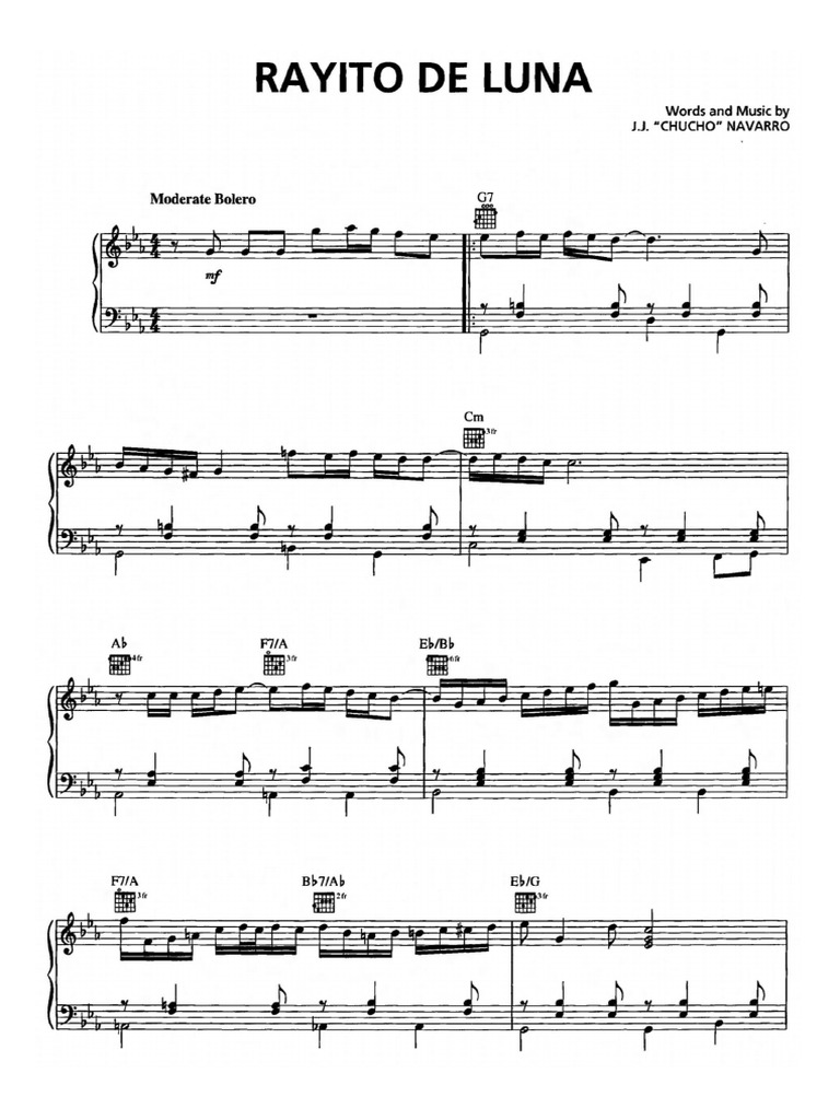 Rayito de Luna ARREGLO CORO | PDF