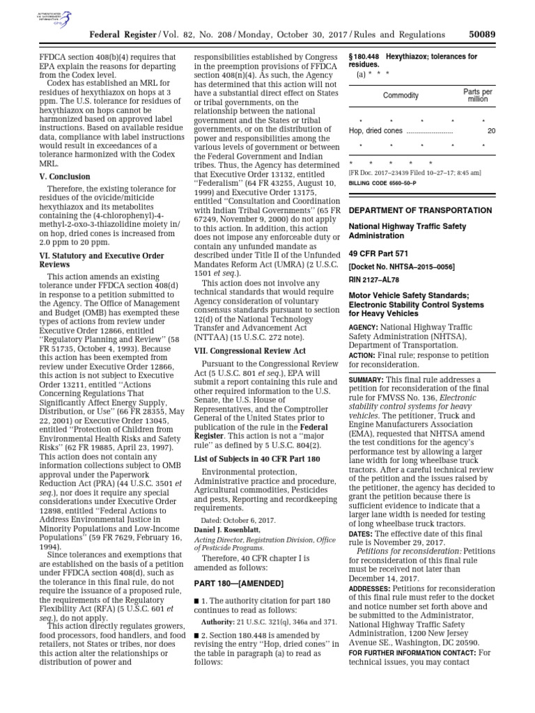 Federal Register / Vol. 82, No. 208 / Monday, October 30, 2017 / Rules ...