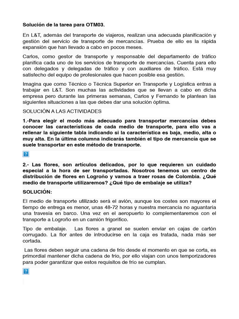 Solución Tarea 3 OTM | PDF | Transporte | Camión