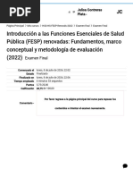 Introducción a Las Funciones Esenciales de Salud Pública (FESP) Renovadas Fundamentos, Marco ...