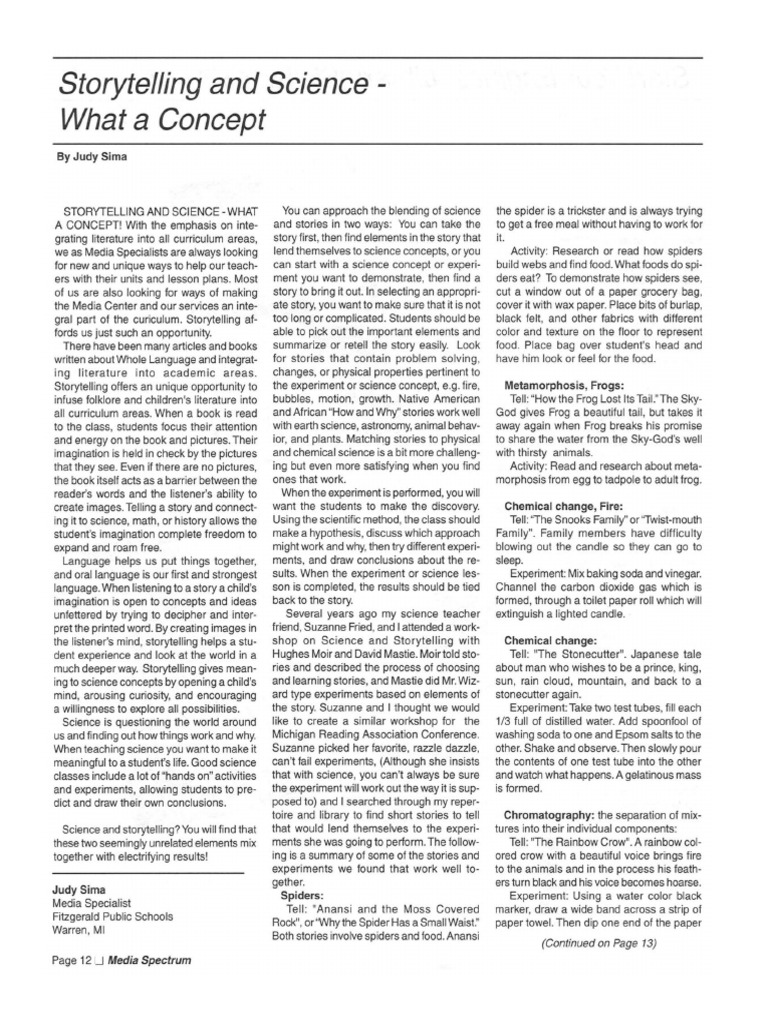 Storytelling and Science | PDF