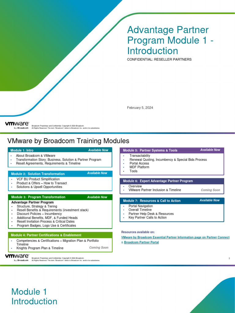 VMware by Broadcom Advantage Partner Program Launch Module 1 ...