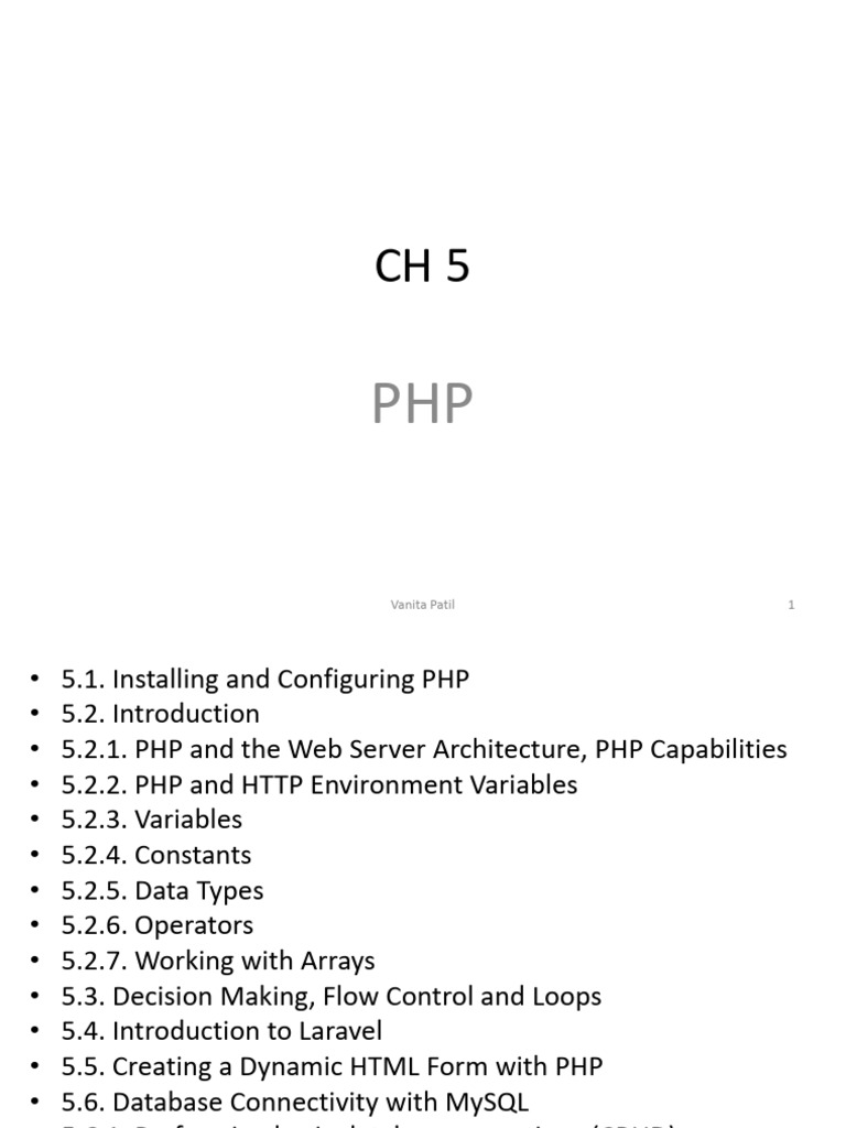 CH5 PHP | PDF | Http Cookie | Php
