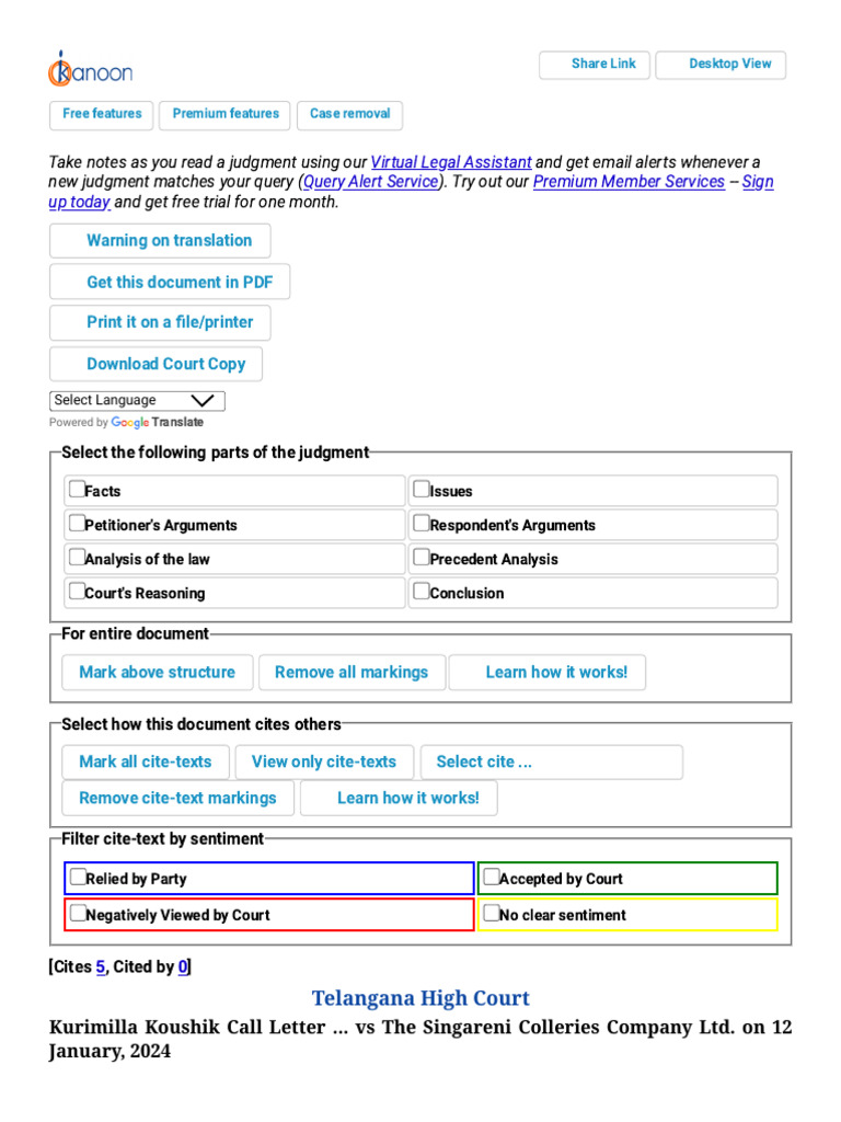 Telangana High Court Writ Petition Analysis | PDF | Public Law | Common Law
