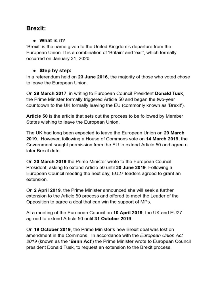 Brexit | PDF | Travel
