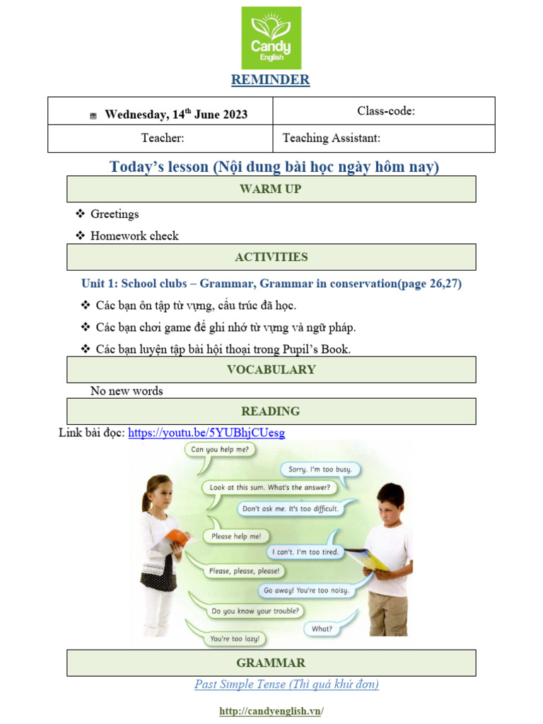 EW4 Unit 1 Grammar | PDF