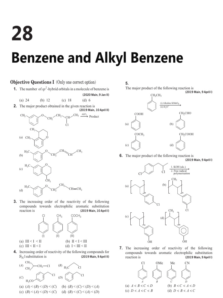 Benzene and Alkyl Benzene | PDF | Benzene | Methyl Group