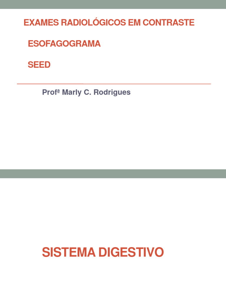 Esofagograma SEED 23042018 | PDF | Sistema digestivo humano | Digestão