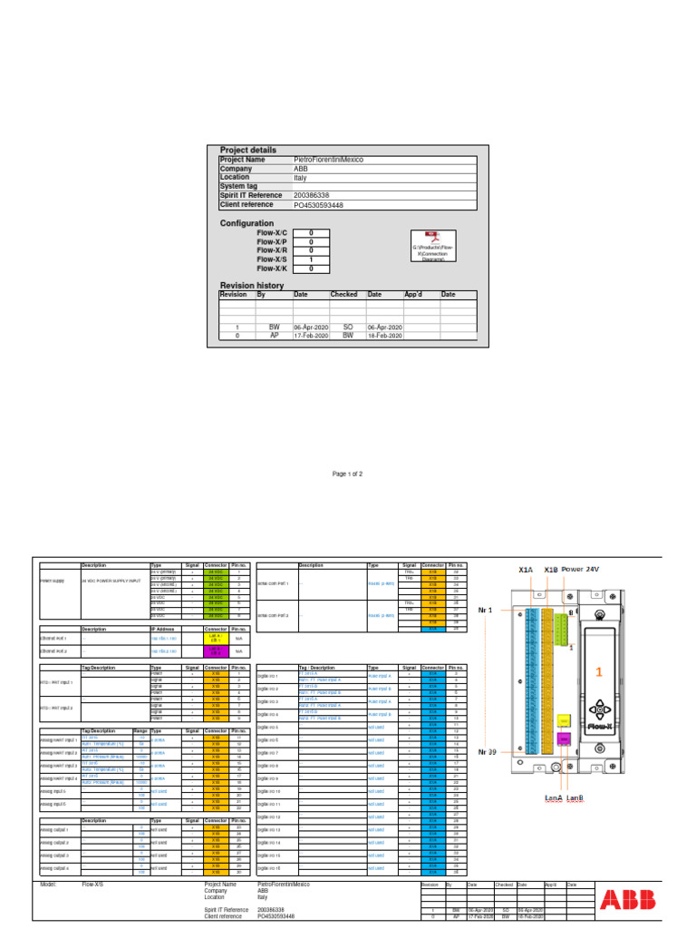 Flow-X/S Connection Diagrams Overview | PDF | Input/Output | Physical ...