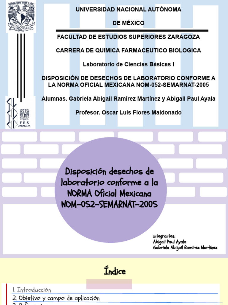 Disposición de Desechos de Laboratorio Conforme A La Norma Oficial ...