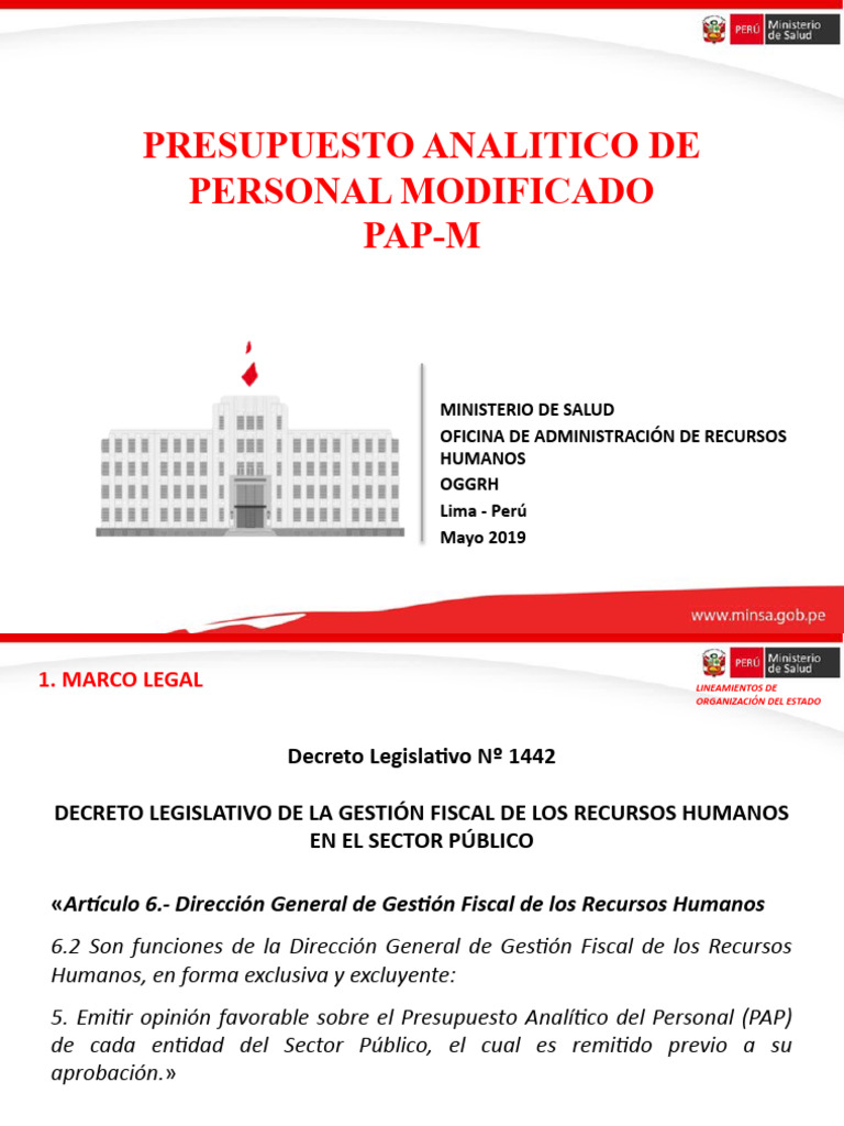 Presentacion - PAP PPT - MINSA | PDF | Presupuesto | Gobierno