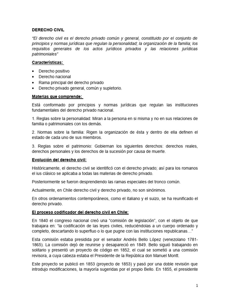 Introducción Derecho Civil | PDF | Evidencia (ley) | Derecho Civil (Common Law)