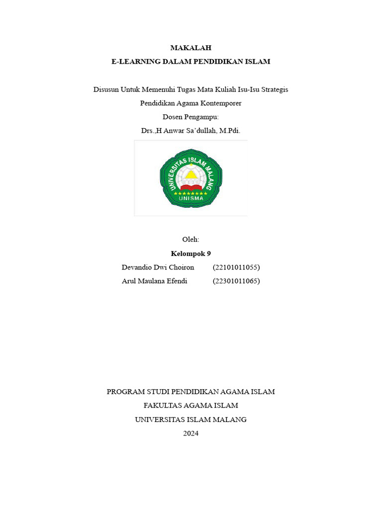 MAKALAH Kelompok 9 Fix | PDF | Karier & Perkembangan