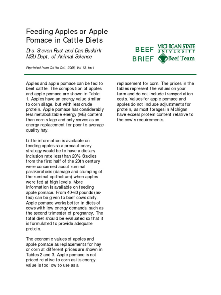 Feeding Apples or Apple Pom Ace | PDF | Wellness