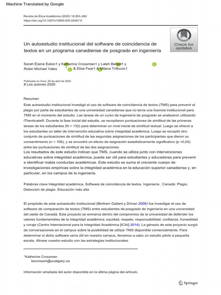 LECTURA MÓDULO 4 An Institutional Self-Study of Text-Matching Software ...