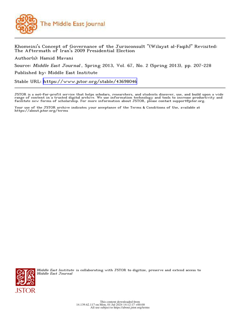 Mavani KhomeinisConceptGovernance 2013 | PDF | Shia Islam | Ruhollah ...