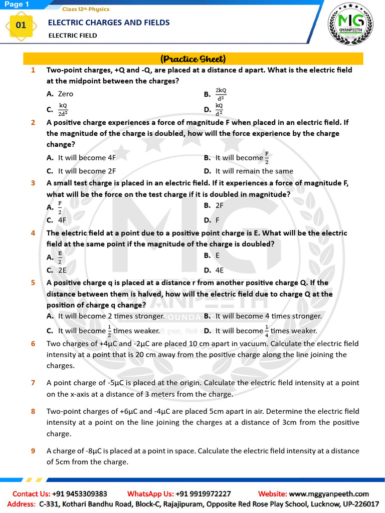Electric Field | PDF | Electric Field | Physics