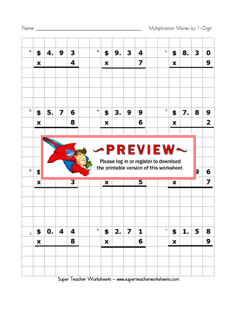 Graph Multiplication Money | PDF | Cooking, Food & Wine | Teaching ...