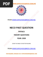 2025 Waec Specimen (Physics) | PDF