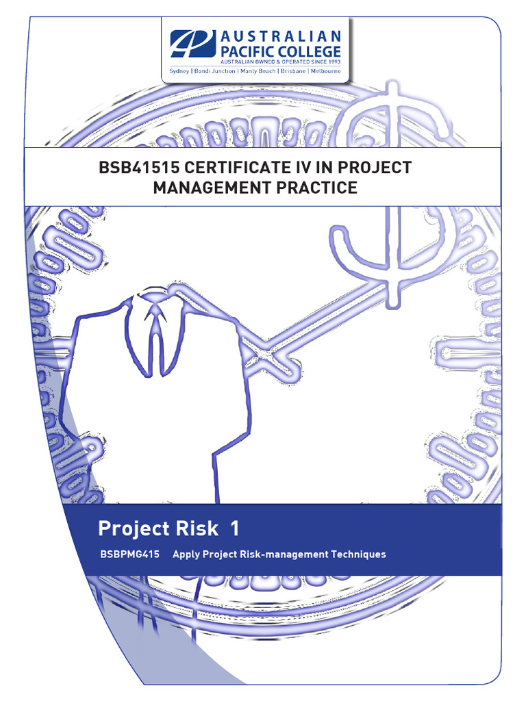 1578 Project Risk Work Book Lect | PDF | Risk | Risk Management