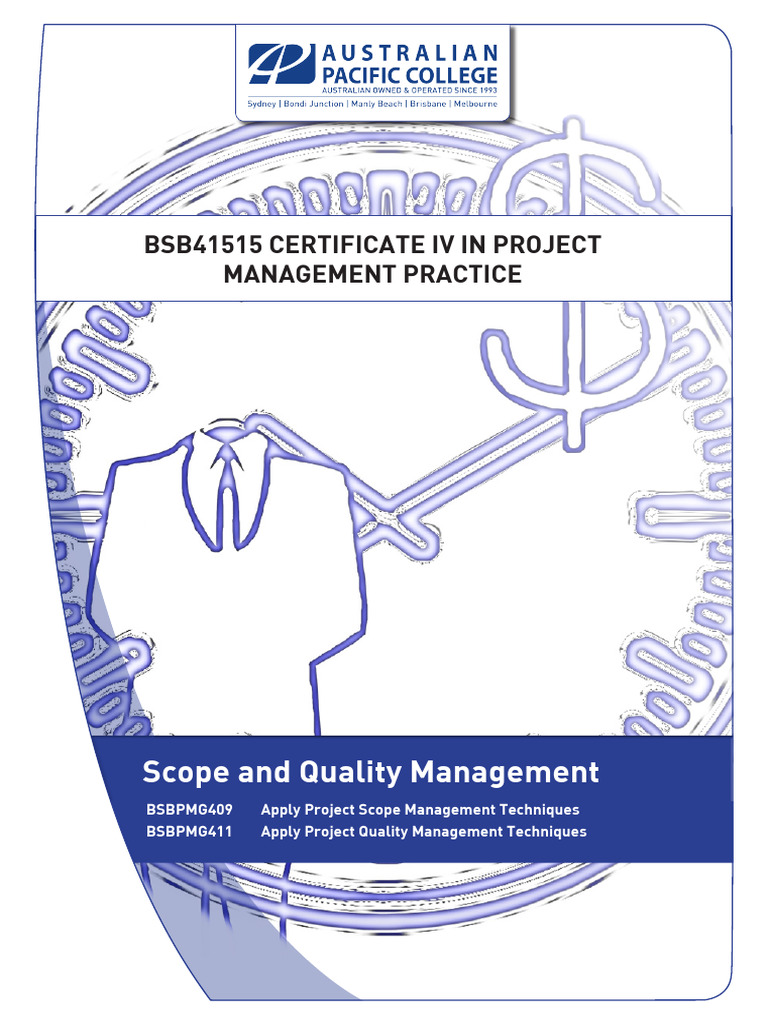1575 - Scope - and - Quality - Management - Work Book Lect | PDF ...