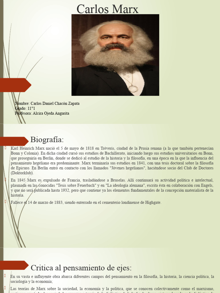 Carlos Marx | PDF | Karl Marx | La teoría de la alienación de Marx