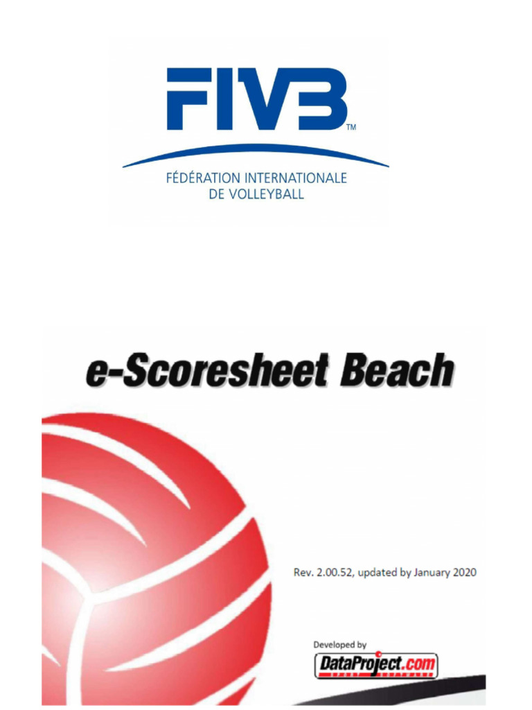 Beach Volleyball Scoresheet Manual | PDF | Tablet Computer | Bluetooth
