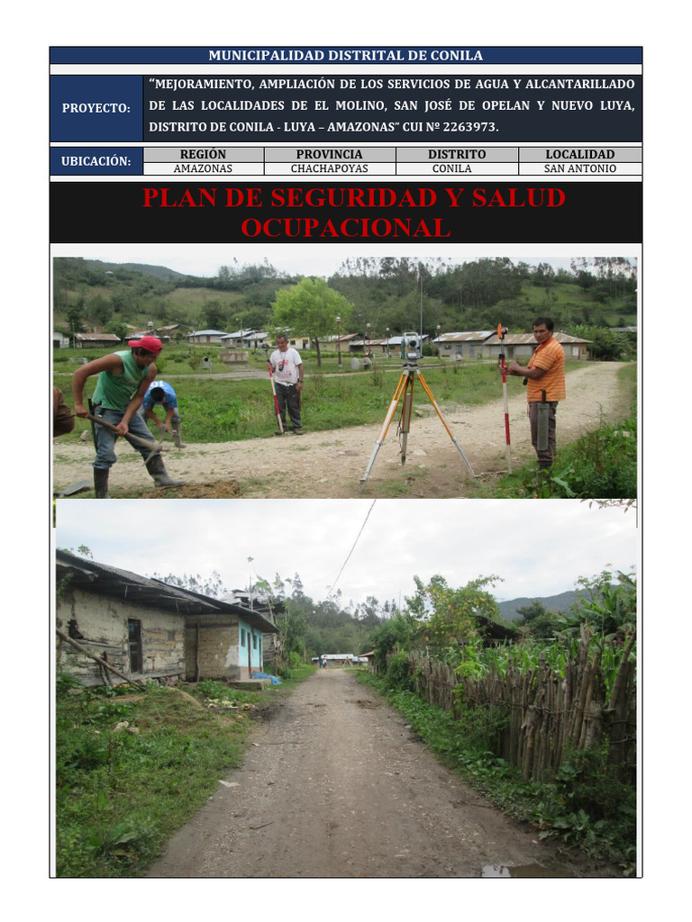 Informe de Seguridad y Salud Ocupacional La Localidad de San Antonio ...