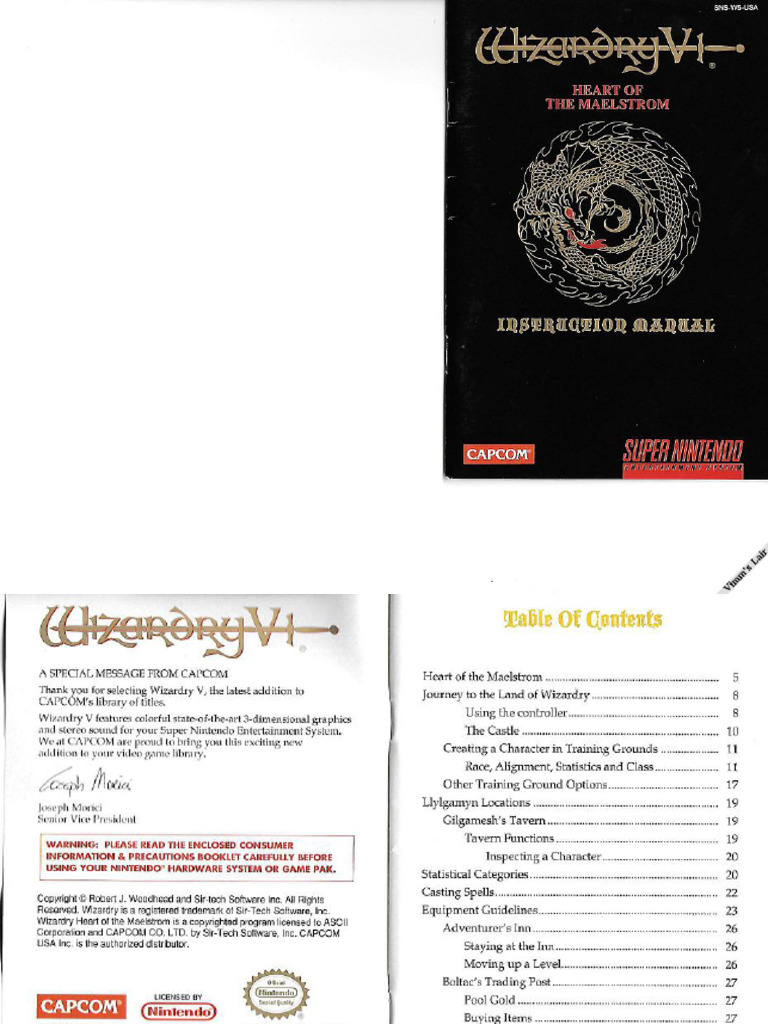 WIZARDRY Manual | PDF