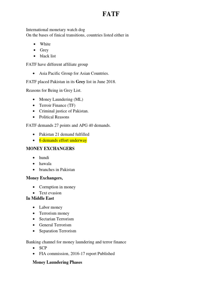 FATF Simplified | PDF | Money | Money Laundering