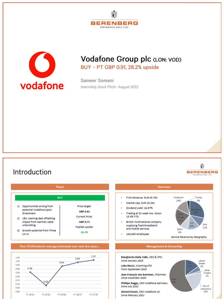 Vodafone Growth & Divestment Opportunities | PDF | Cost Of Living ...