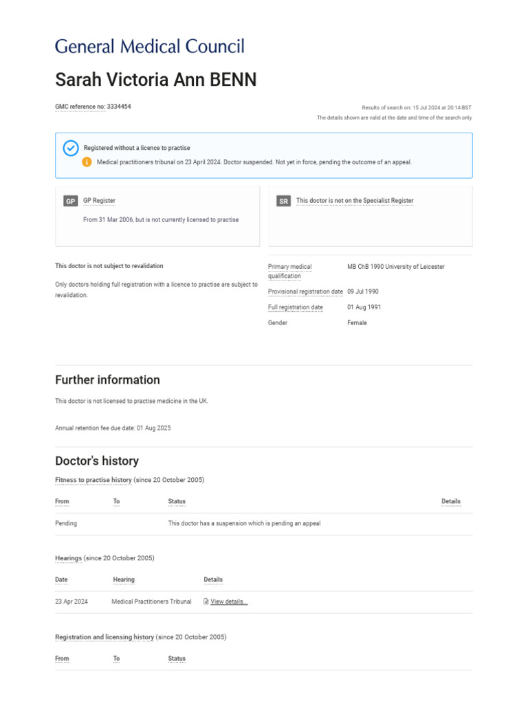 Sarah Victoria Ann BENN: Further Information | PDF | Social Programs ...