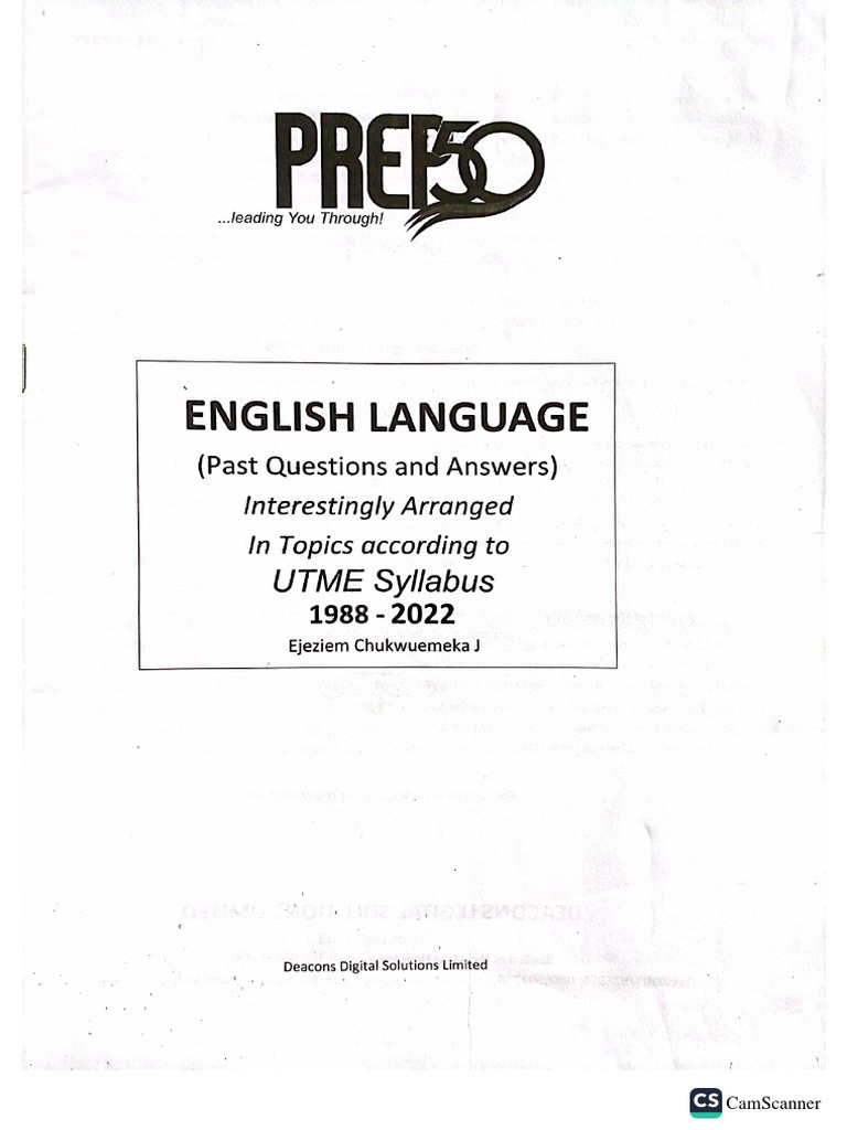 English Jamb Past Question | PDF